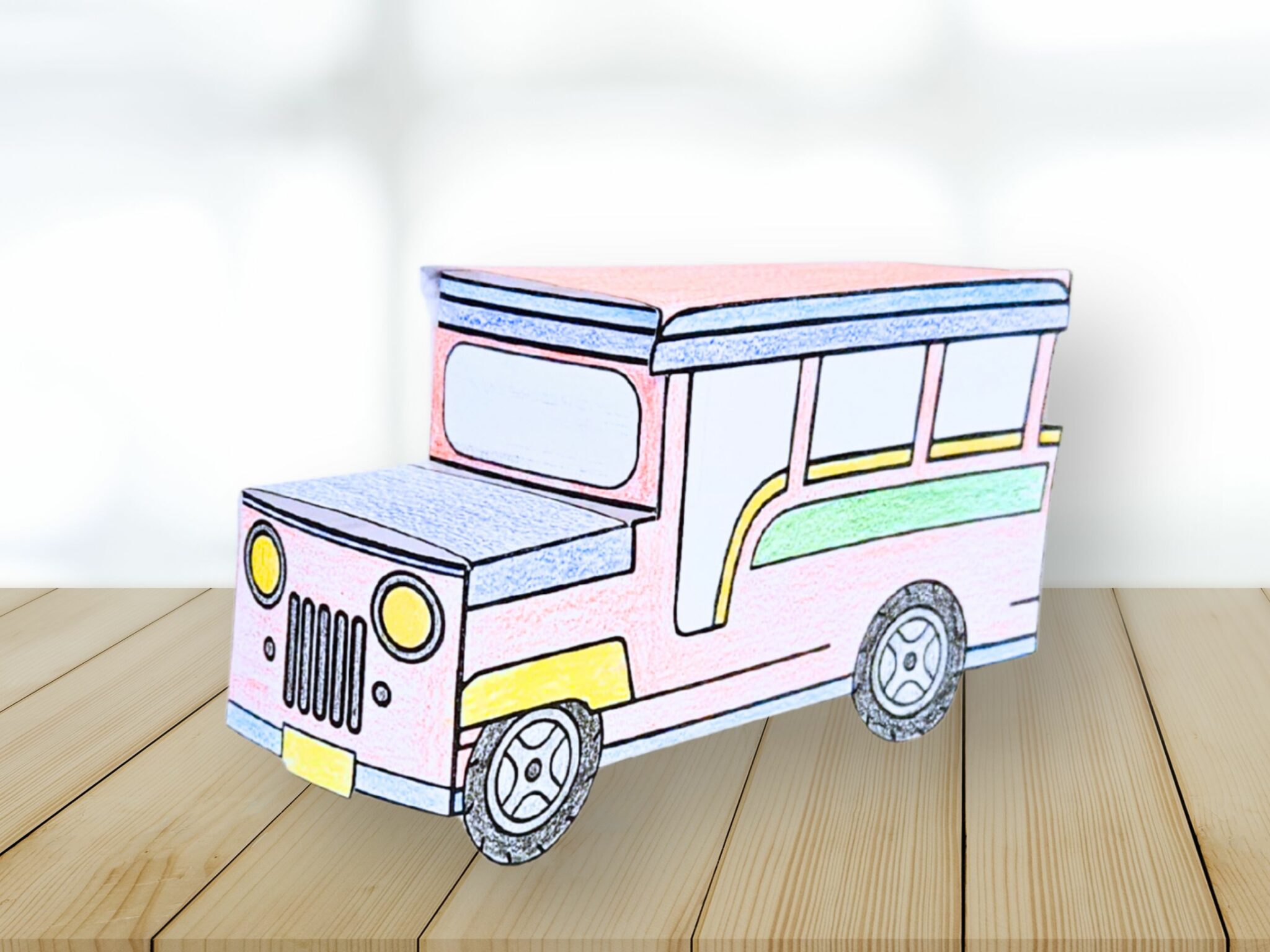 Philippine Jeepney 3D Craft for Kids- with printable! - Raise Curious Kids