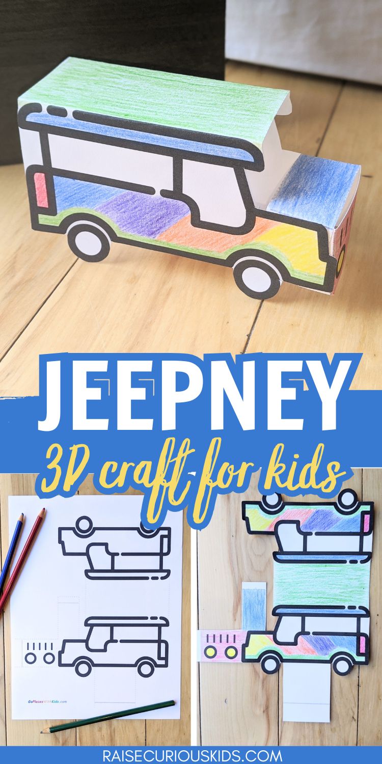 Philippine Jeepney 3D Craft for Kids- with printable! - Raise Curious Kids