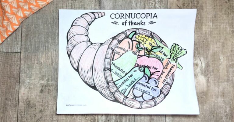 Cornucopia Kids Craft- Cultivate Thankfulness! - Raise Curious Kids