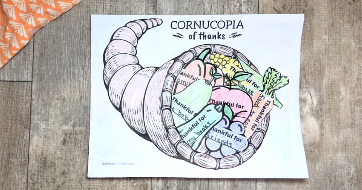 Cornucopia Kids Craft- Cultivate Thankfulness! - Raise Curious Kids