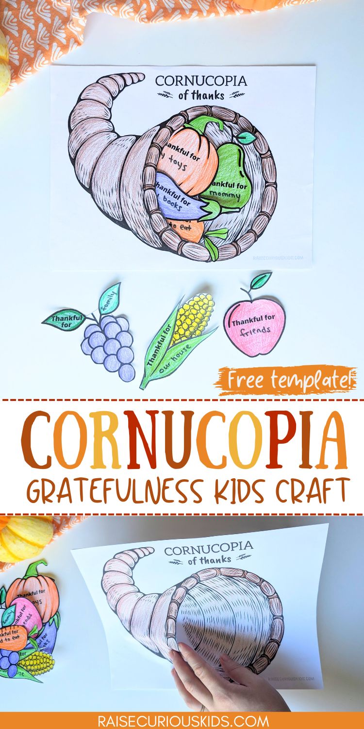 Cornucopia Craft for Kids- Cultivate Thankfulness! - Raise Curious Kids