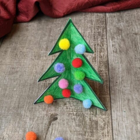 Easy Christmas Tree 3D Craft for Kids - Raise Curious Kids