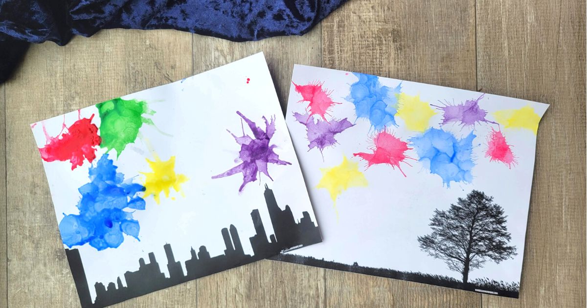 Blow Painting Firework Craft for Kids! - Raise Curious Kids