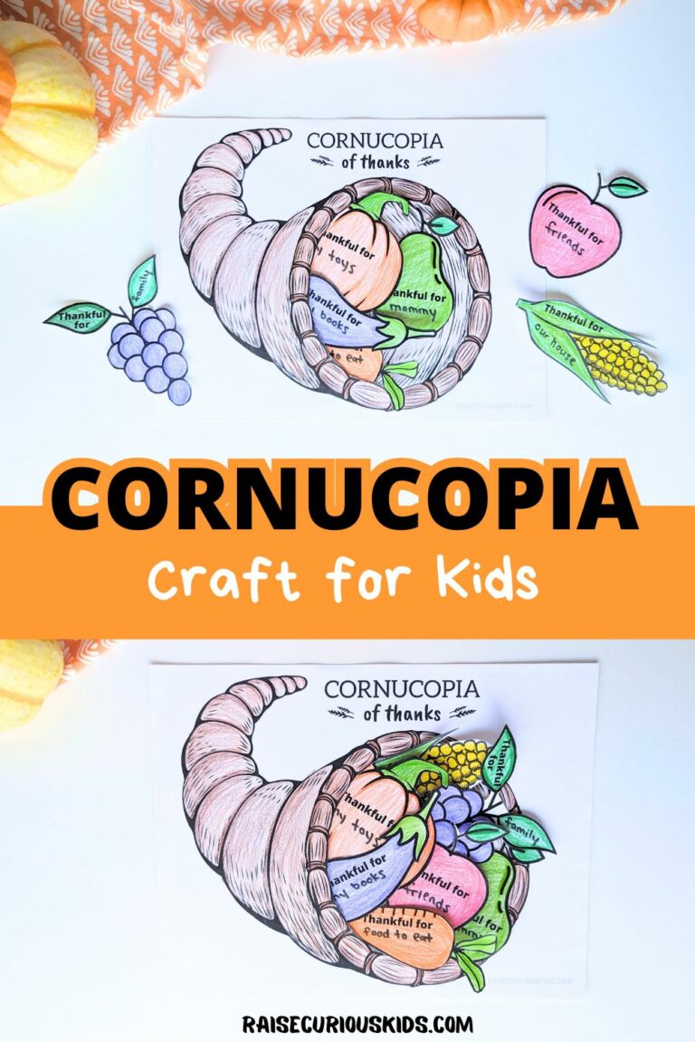 Cornucopia Craft for Kids- Cultivate Thankfulness! - Raise Curious Kids