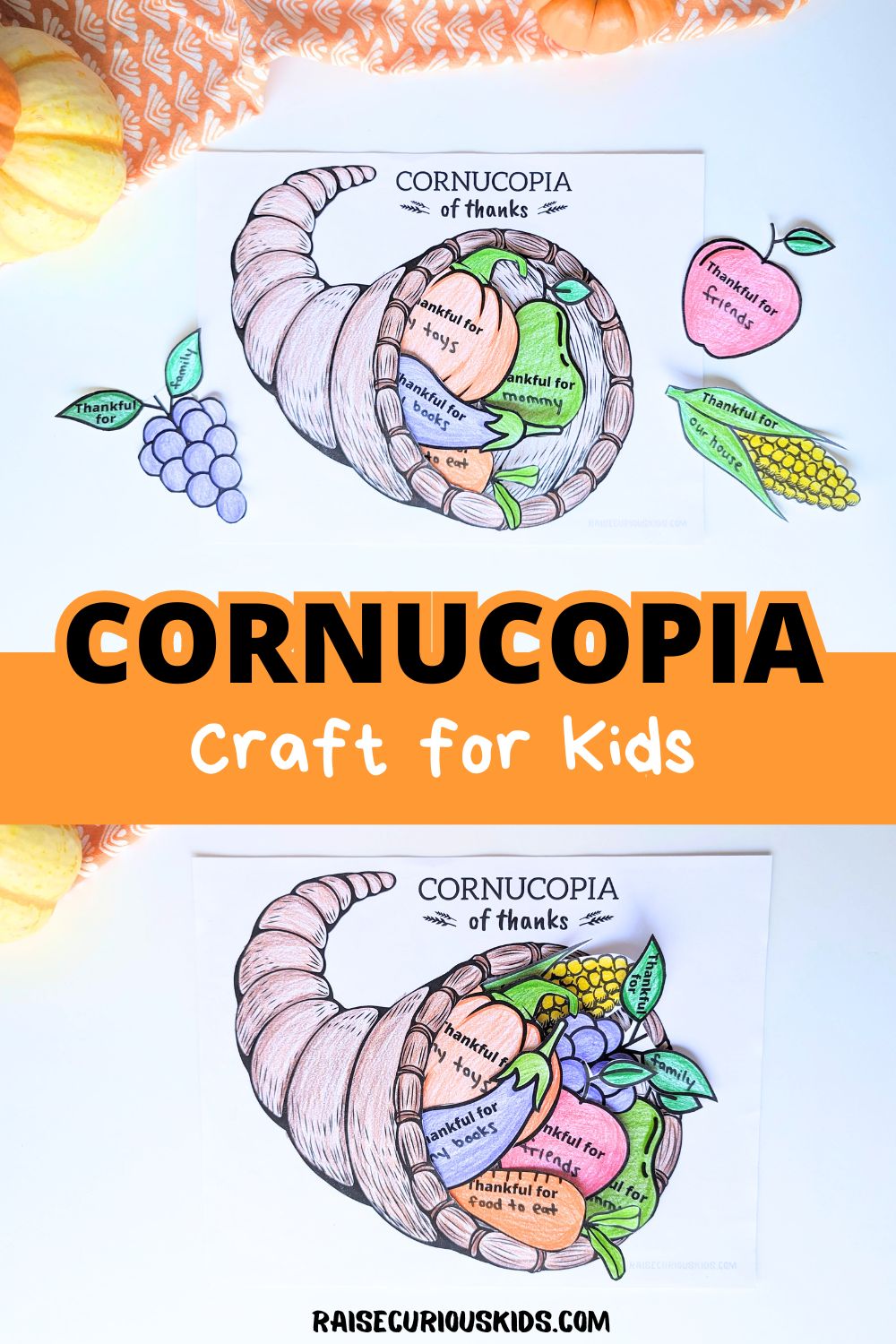 Cornucopia Craft for Kids- Cultivate Thankfulness! - Raise Curious Kids