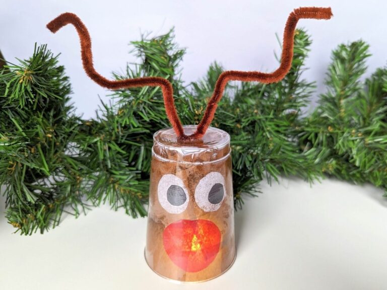 Glowing Rudolph Craft for Kids - Raise Curious Kids