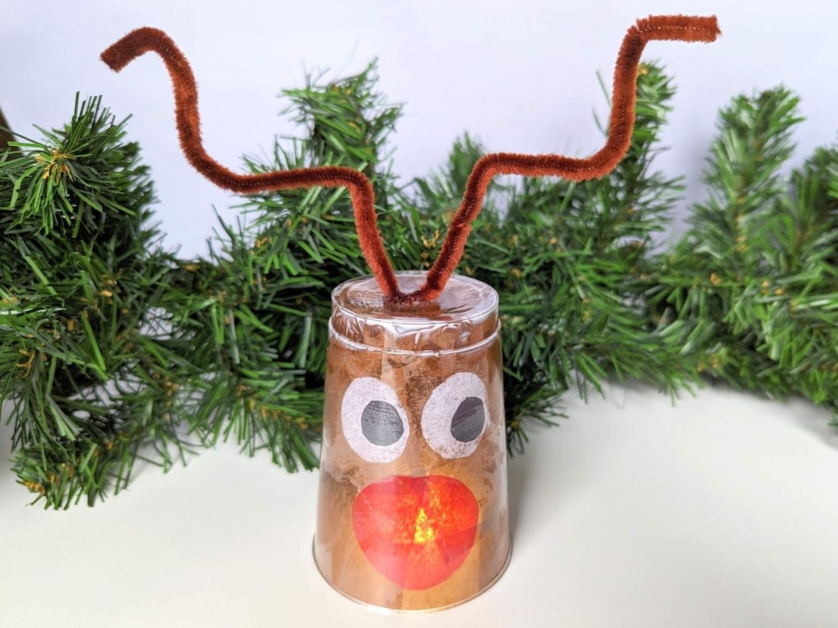 Glowing Rudolph Craft for Kids - Raise Curious Kids