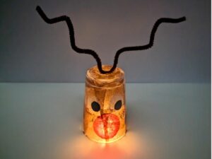 Glowing Rudolph Craft for Kids - Raise Curious Kids