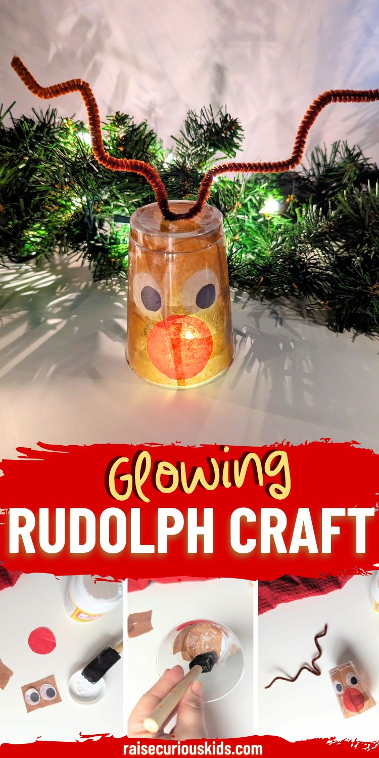 Glowing Rudolph Craft for Kids - Raise Curious Kids
