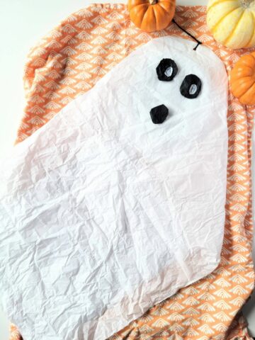 Easy Tissue Paper Ghost Craft - Raise Curious Kids