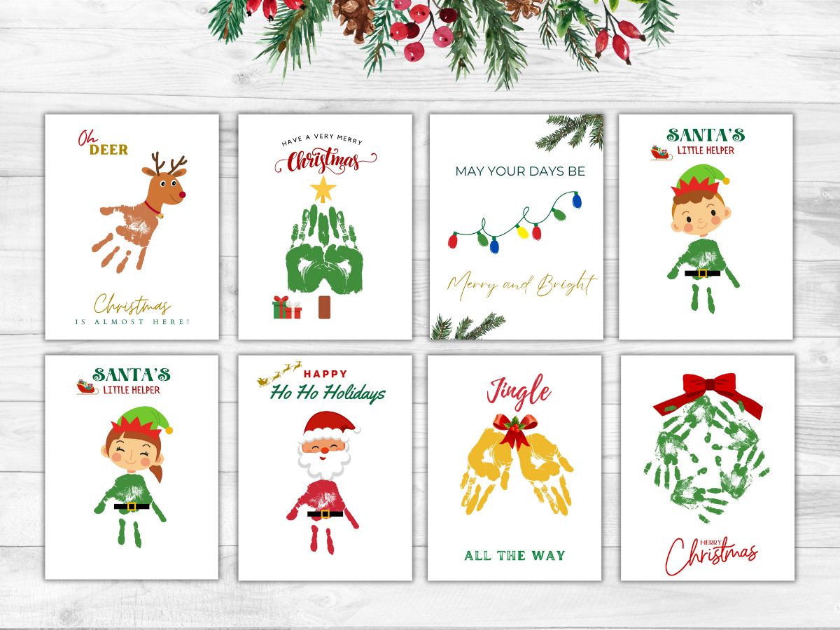 Christmas Handprint Art for Kids (8 Adorable Templates!) - Raise ...
