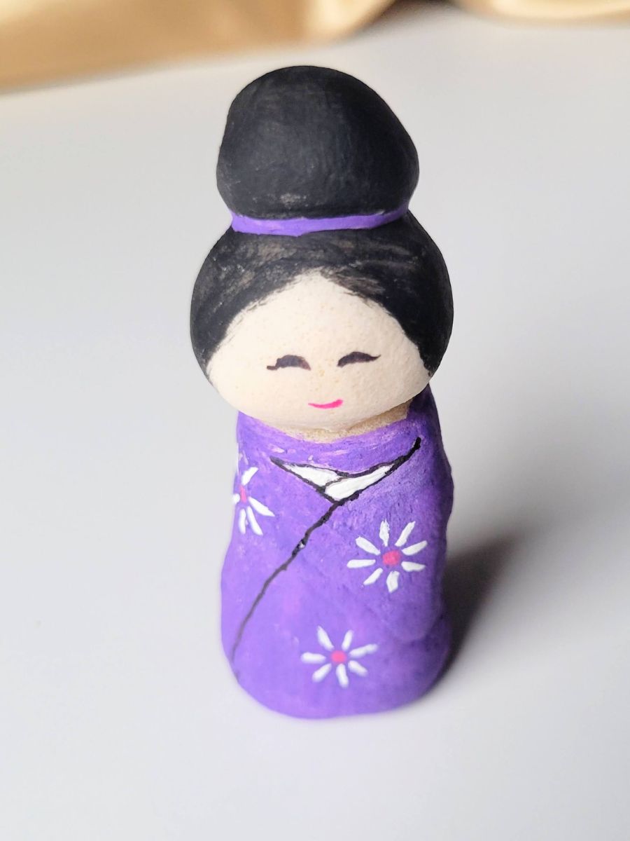 Japanese Kokeshi Doll Salt Dough Craft - Raise Curious Kids