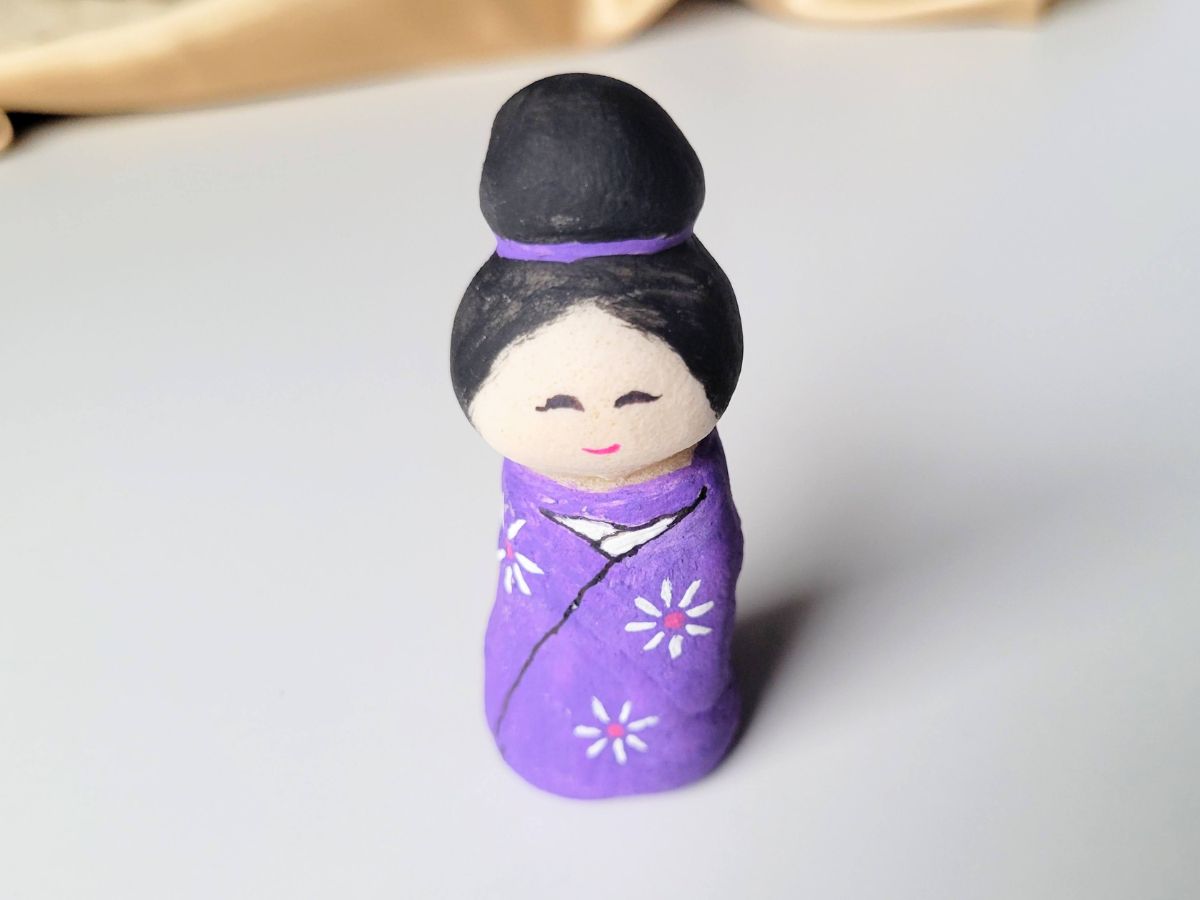 Japanese Kokeshi Doll Salt Dough Craft - Raise Curious Kids