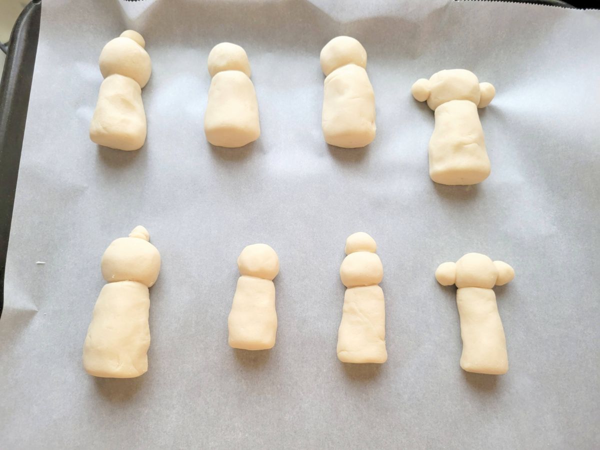 Japanese Kokeshi Doll Salt Dough Craft - Raise Curious Kids