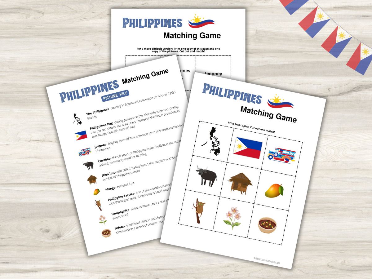 Philippines Matching Game - Raise Curious Kids
