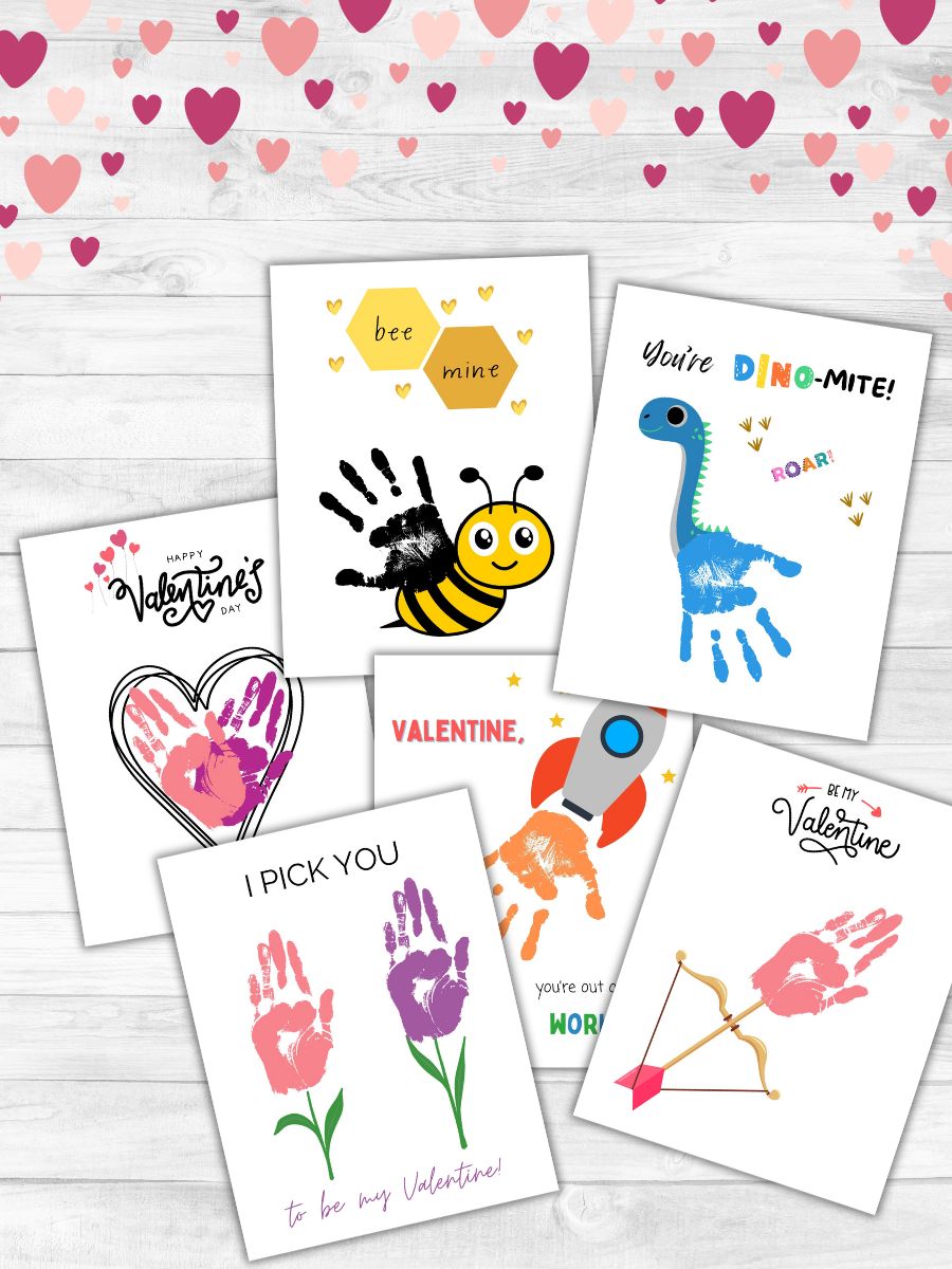 Valentine Handprint Craft Valentines Day Handprint Art, Keepsake Art,