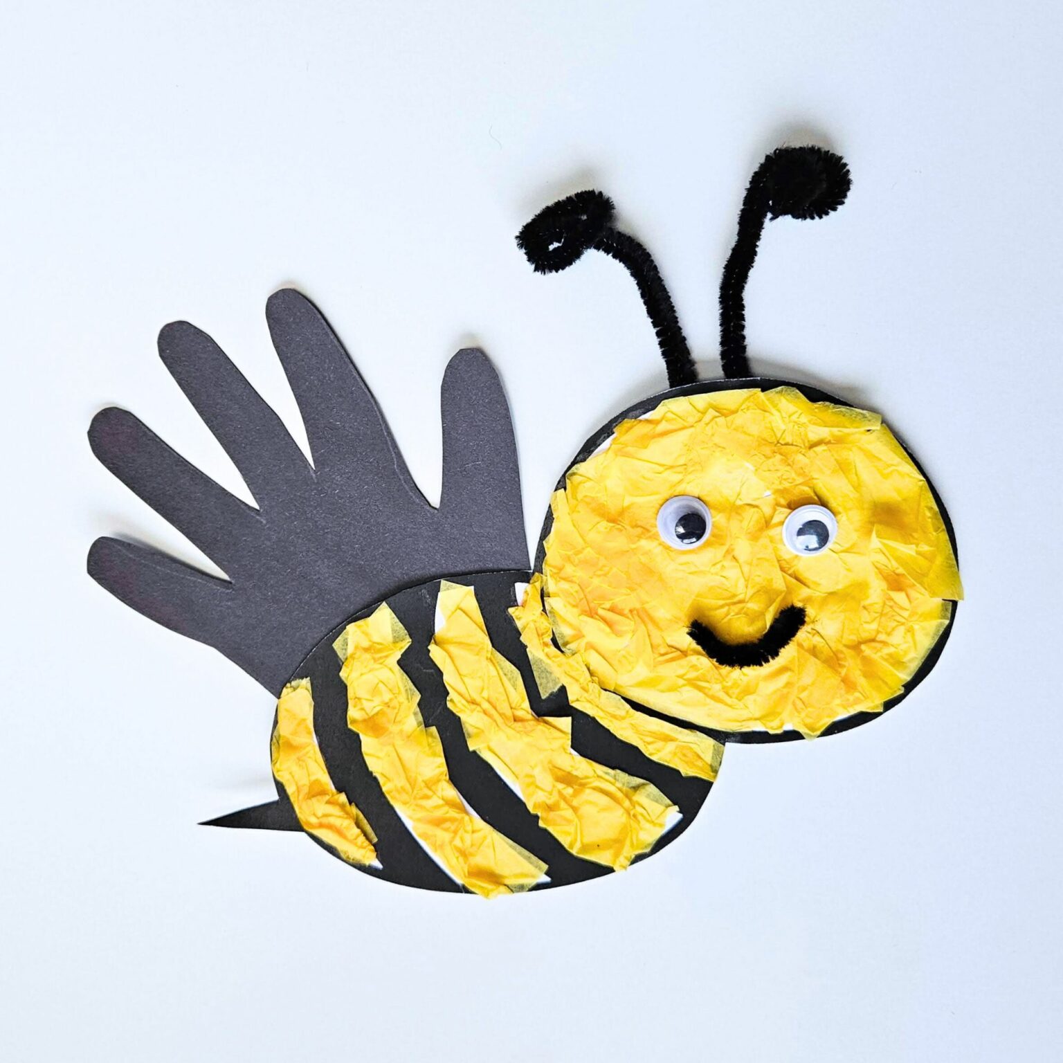 Adorable Bee Handprint Craft for Kids (Free Template) - Raise Curious Kids