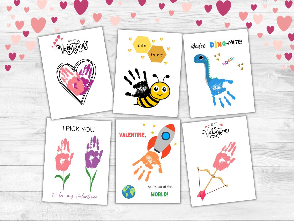Valentine's Handprint Crafts for Kids (6 Cute Templates!) - Raise ...