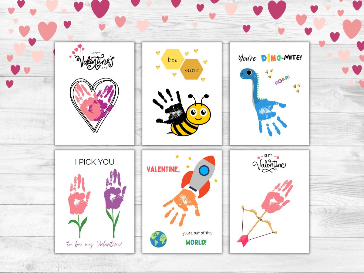 Valentine's Handprint Crafts for Kids (6 Cute Templates!) - Raise ...