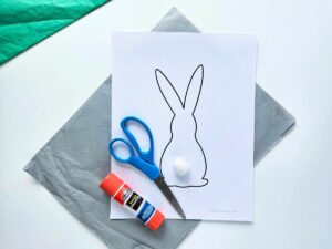 Easy Rabbit Tissue Paper Craft for Kids - Raise Curious Kids