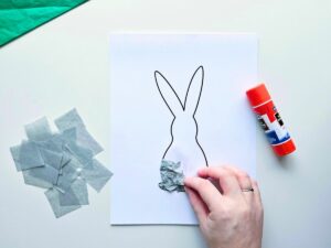 Easy Rabbit Tissue Paper Craft for Kids - Raise Curious Kids