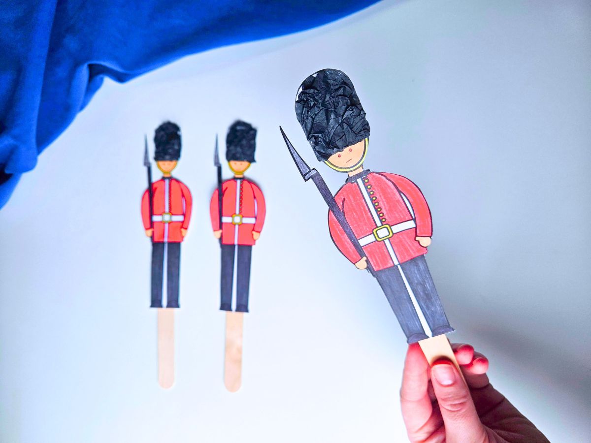 British King's Guard Puppet Craft - Raise Curious Kids
