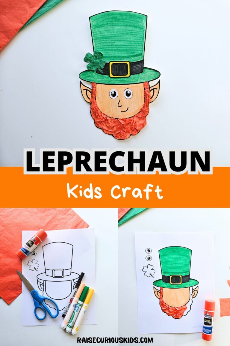 Leprechaun Craft for Kids (with free printable) - Raise Curious Kids