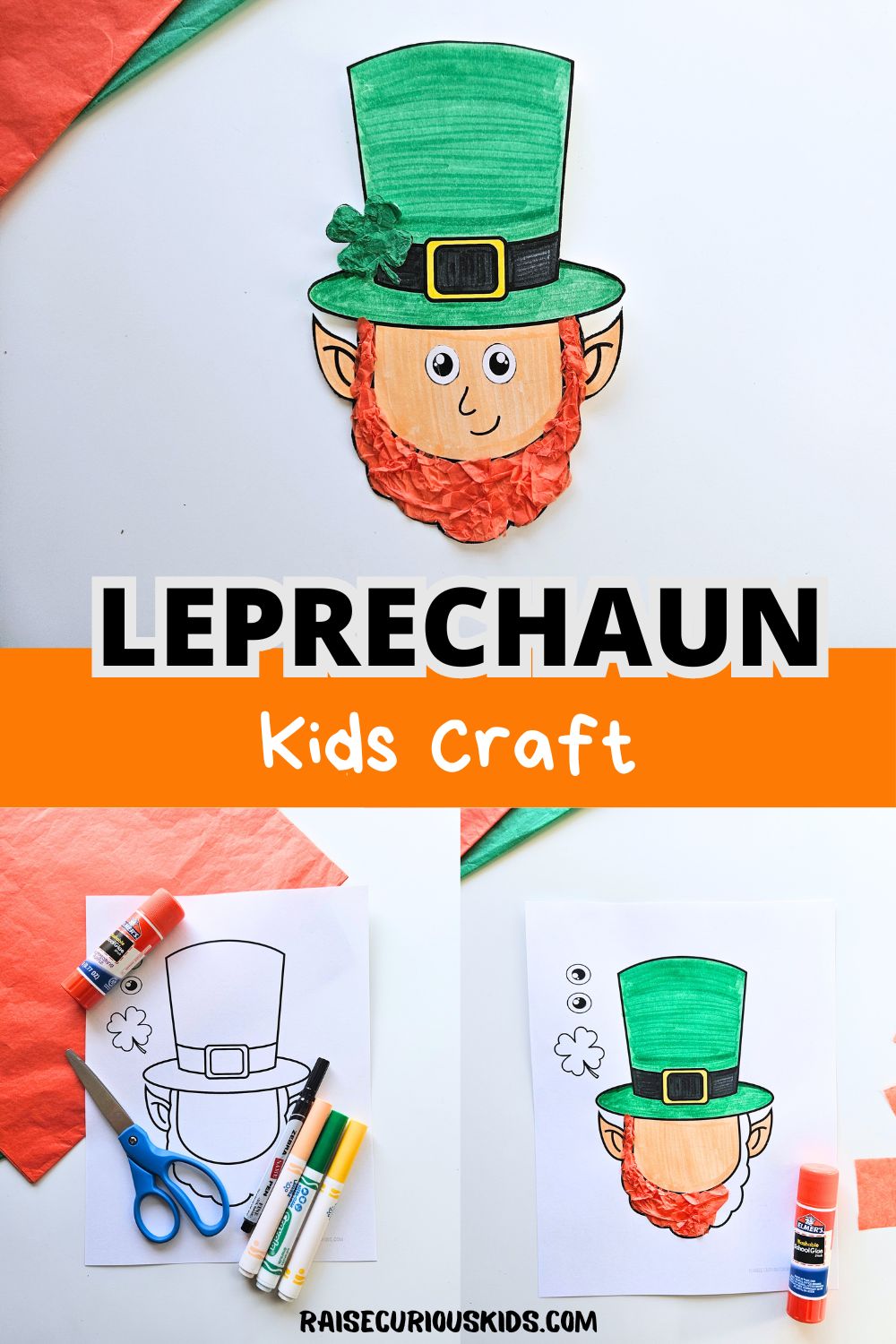 Leprechaun Craft for Kids (with free printable) - Raise Curious Kids