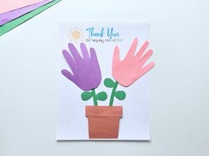 Flower Handprint Craft for Kids (With Free Card Template!) - Raise ...