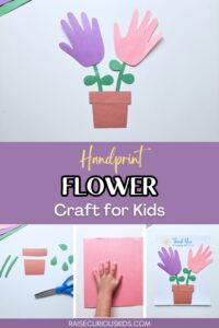 Flower Handprint Craft for Kids (With Free Card Template!) - Raise ...