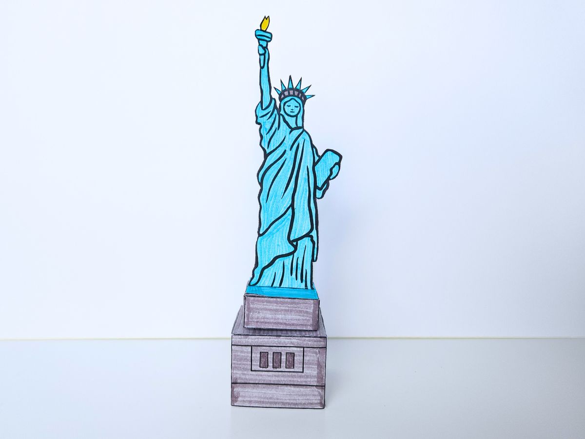 Statue of Liberty 3D Craft for Kids - Raise Curious Kids