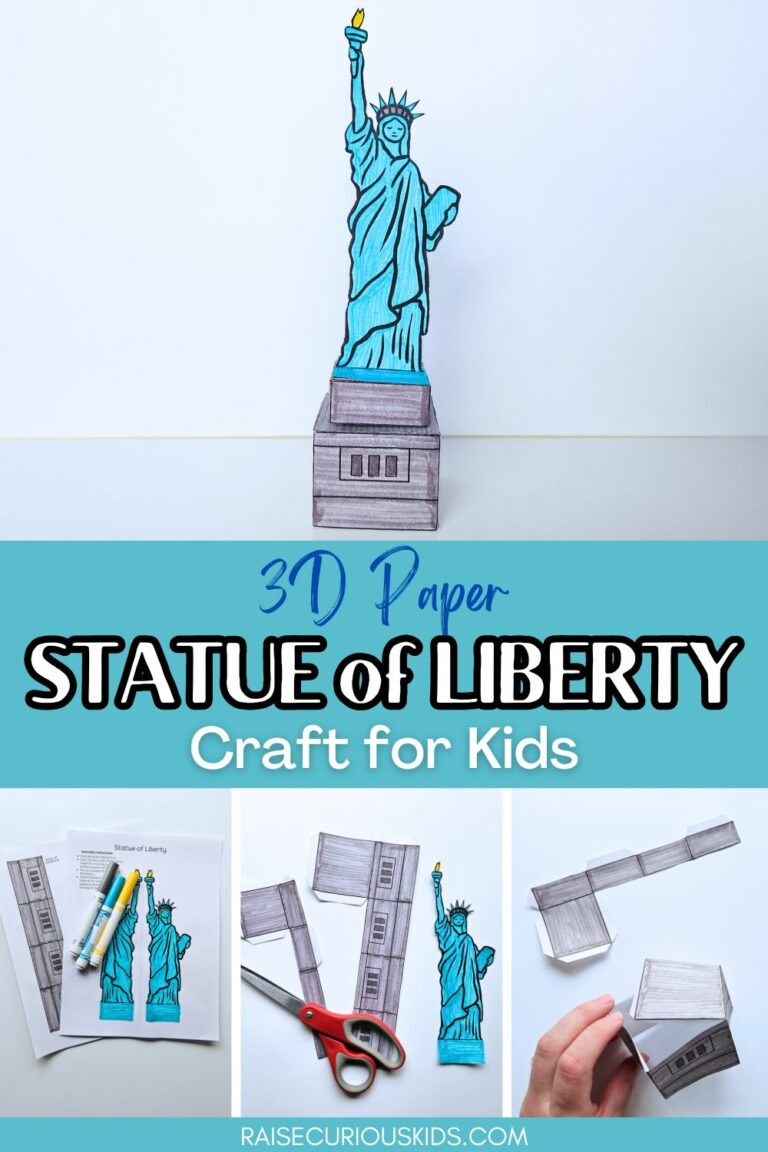 Statue of Liberty 3D Craft for Kids - Raise Curious Kids
