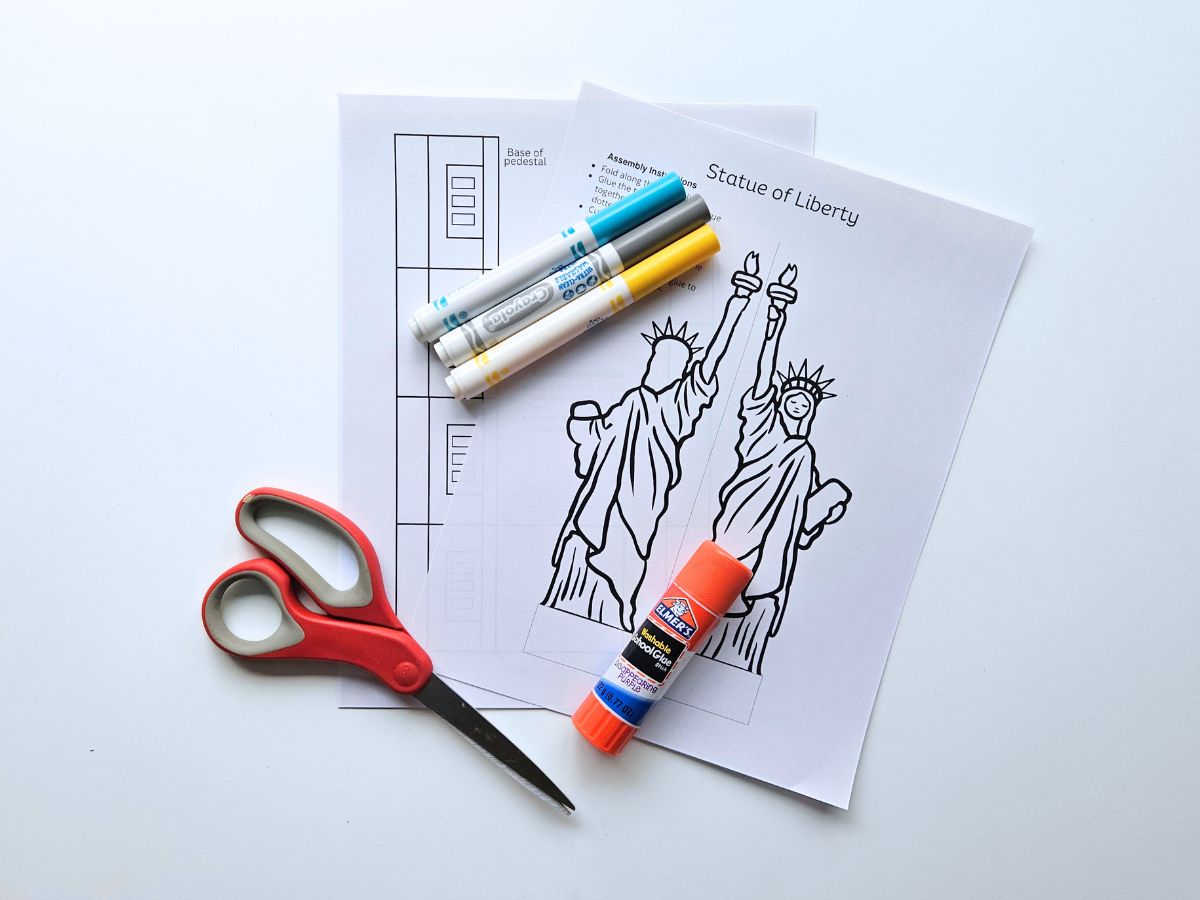 Statue of Liberty 3D Craft for Kids - Raise Curious Kids