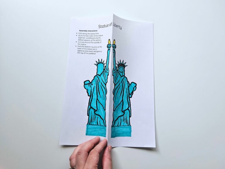 Statue of Liberty 3D Craft for Kids - Raise Curious Kids