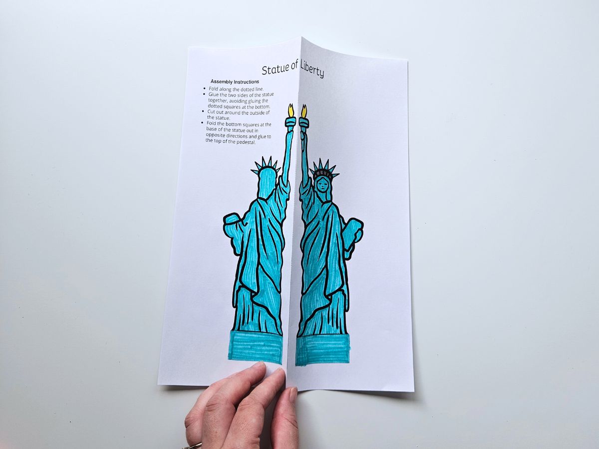 Statue of Liberty 3D Craft for Kids - Raise Curious Kids