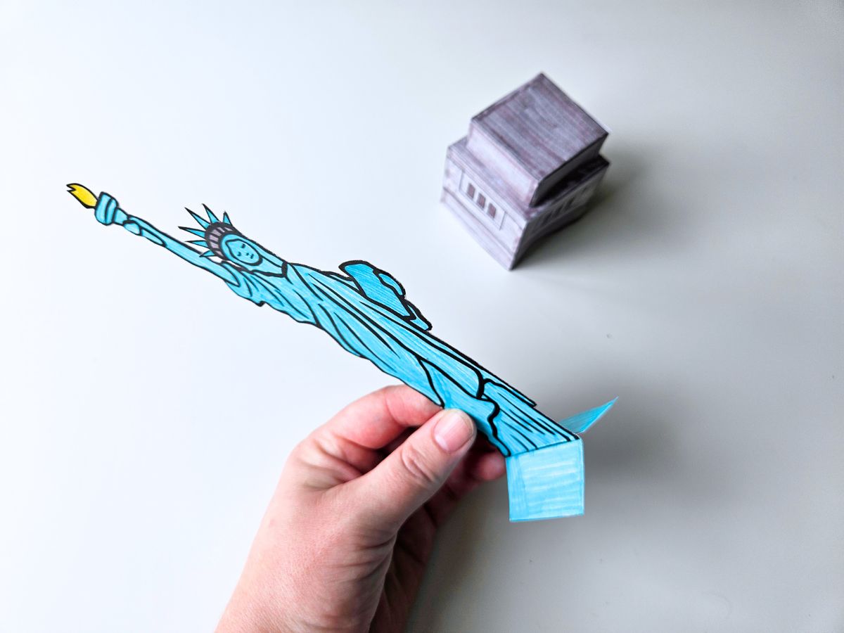 Statue of Liberty 3D Craft for Kids - Raise Curious Kids