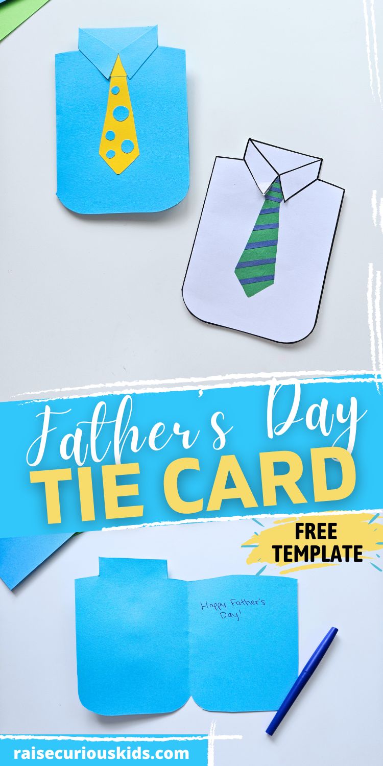 Father's Day Tie Card (Free printable) - Raise Curious Kids