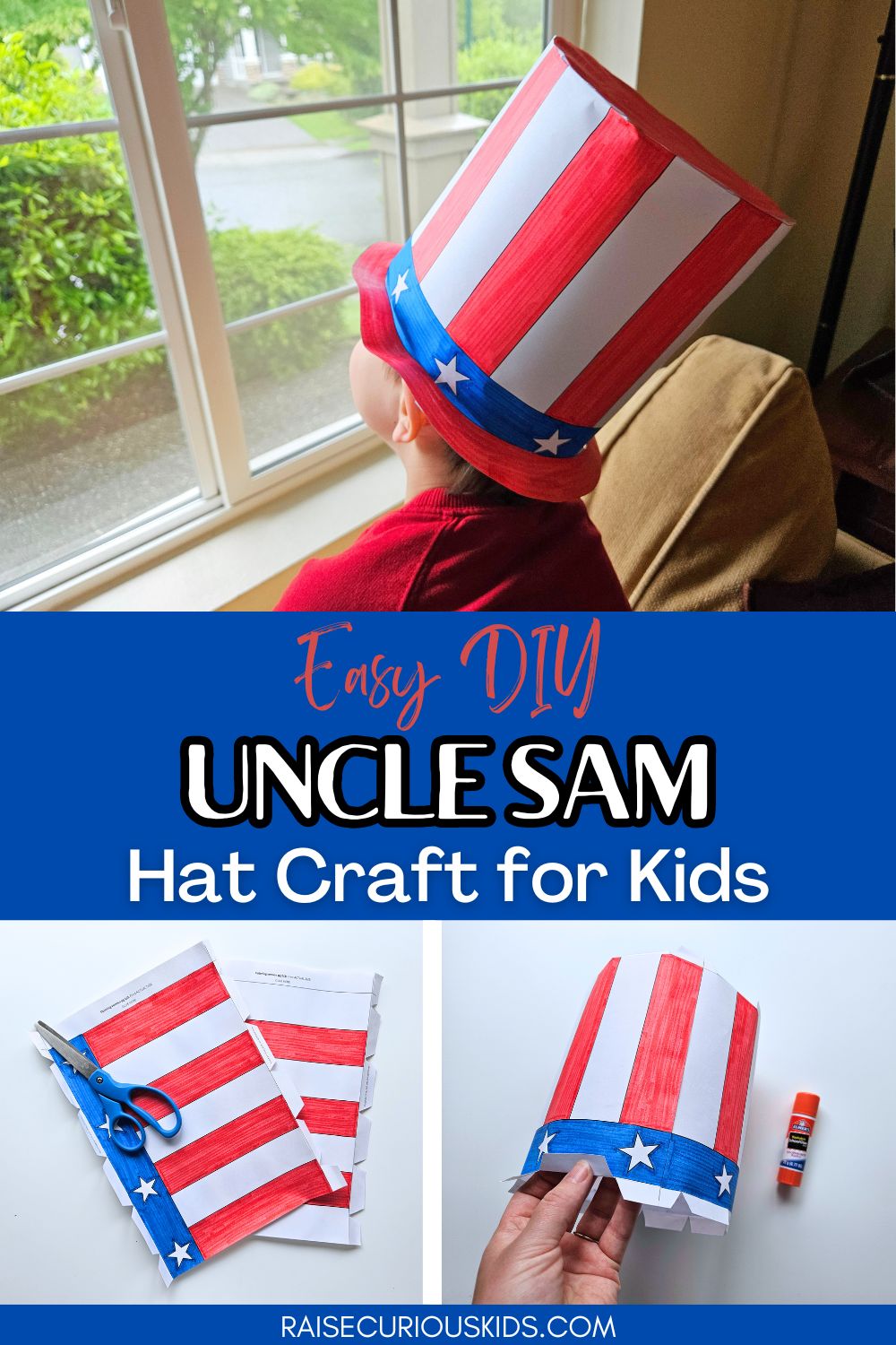 Uncle Sam Hat Craft for Kids - Raise Curious Kids