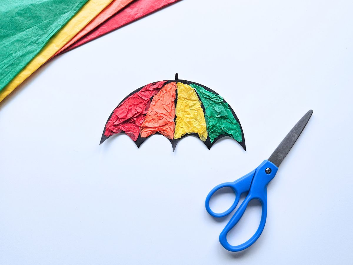 Umbrella Tissue Paper Craft for Kids - Raise Curious Kids
