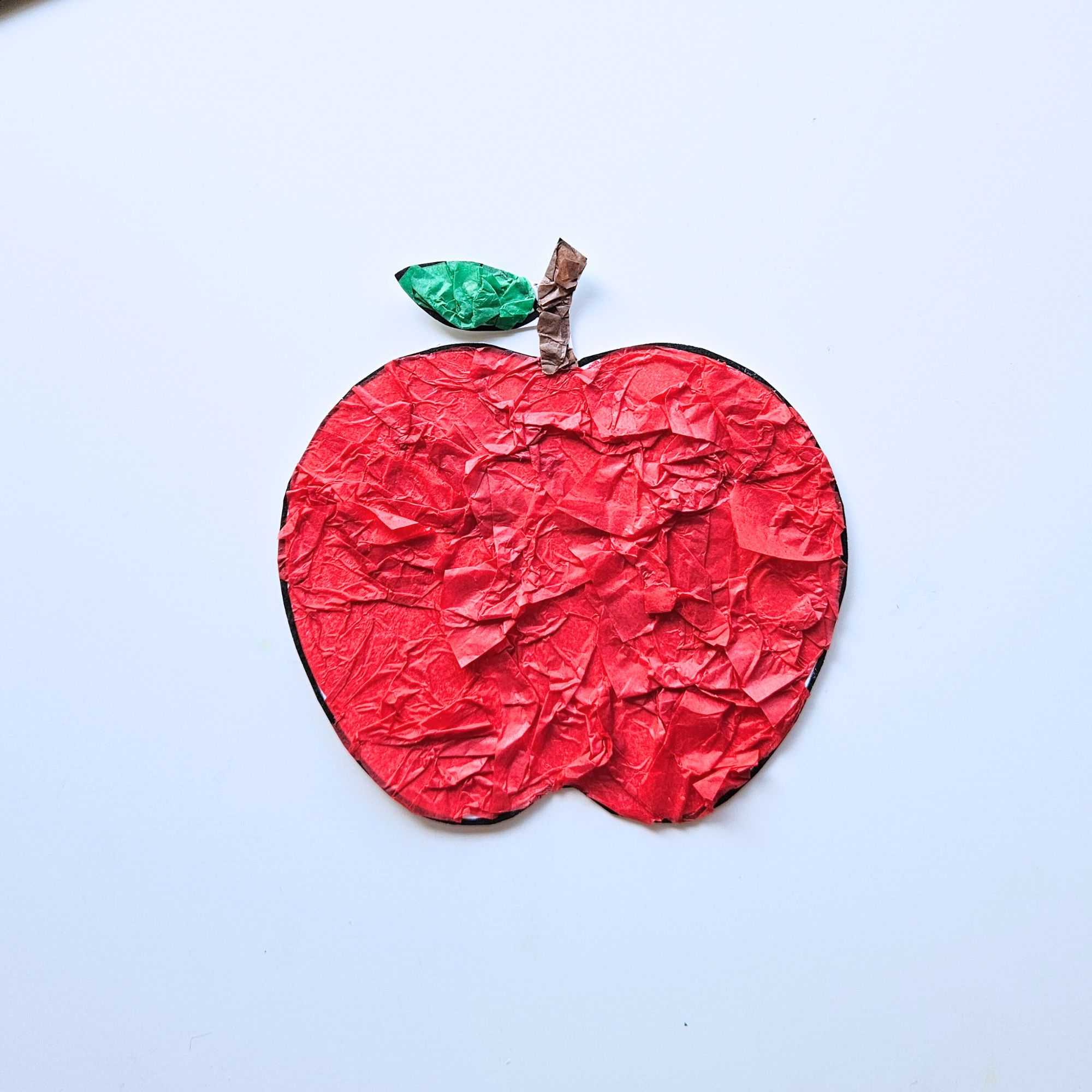 Apple Tissue Paper Craft for Kids - Raise Curious Kids