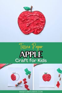 Apple Tissue Paper Craft for Kids - Raise Curious Kids