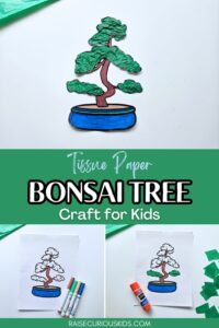 Bonsai Tree Tissue Paper Craft - Raise Curious Kids