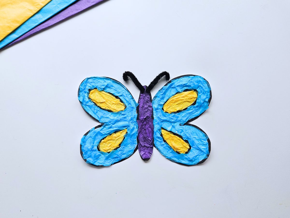 Butterfly Tissue Paper Craft for Kids - Raise Curious Kids