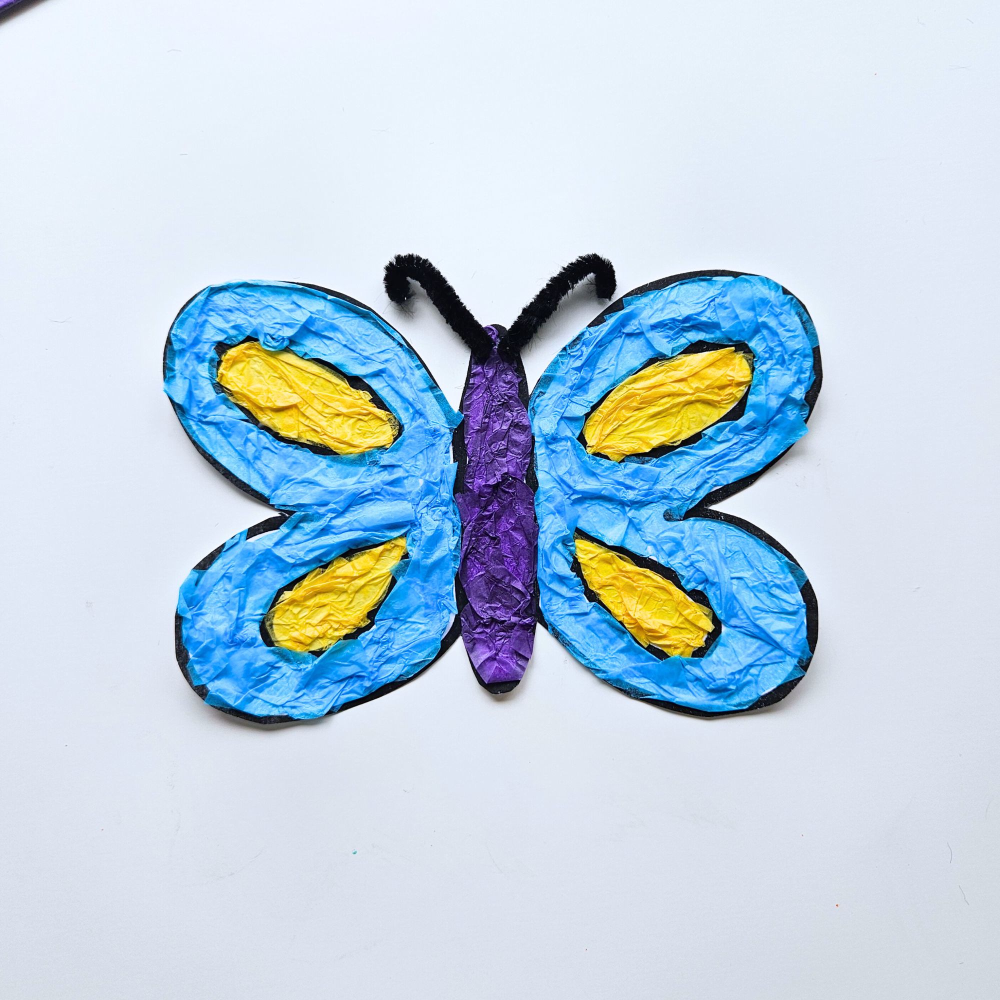 Butterfly Tissue Paper Craft for Kids - Raise Curious Kids