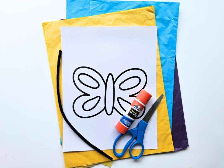 Butterfly Tissue Paper Craft for Kids - Raise Curious Kids