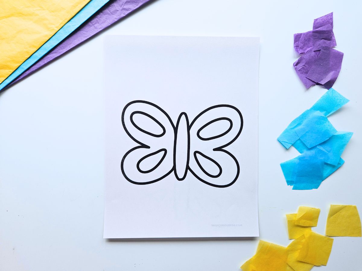 Butterfly Tissue Paper Craft for Kids - Raise Curious Kids