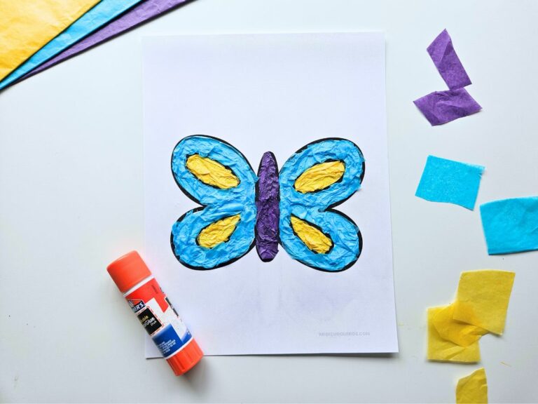 Butterfly Tissue Paper Craft for Kids - Raise Curious Kids