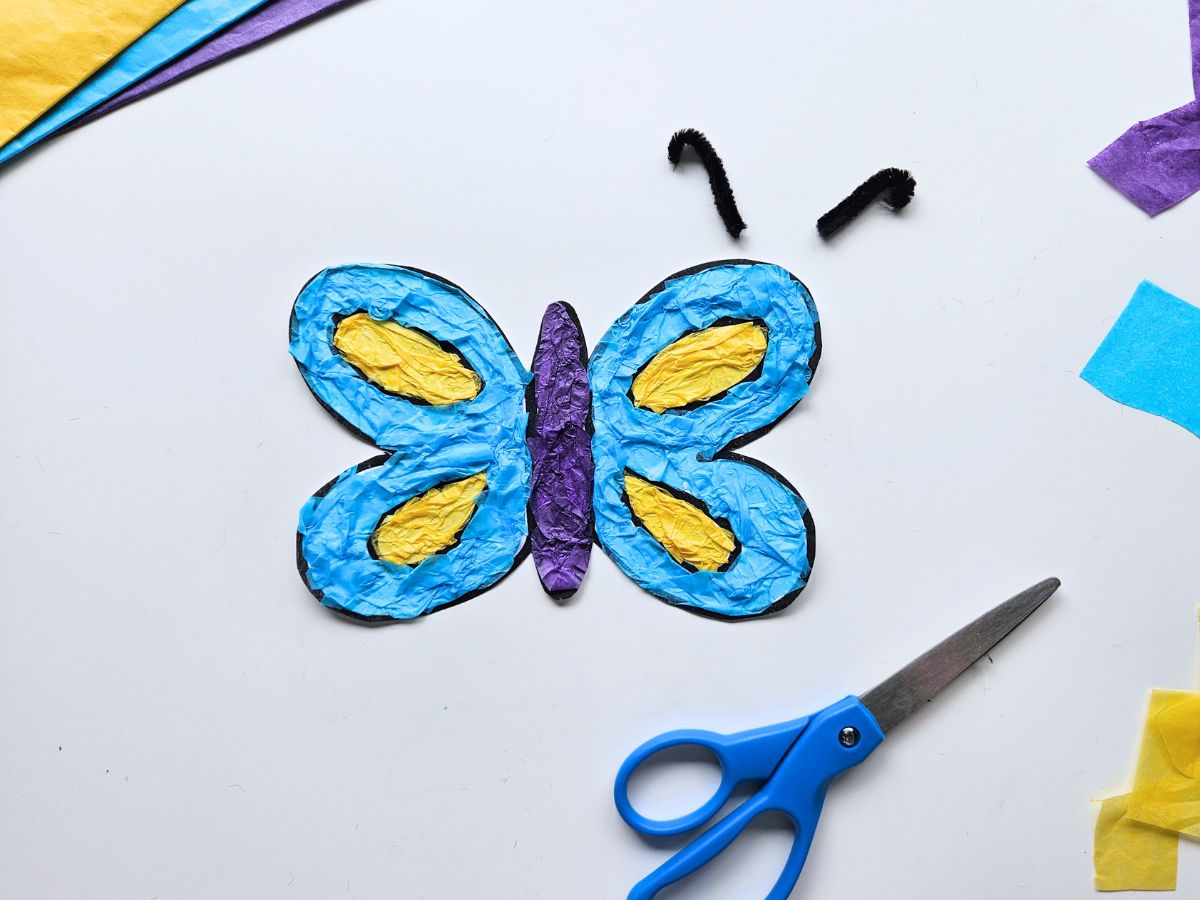 Butterfly Tissue Paper Craft for Kids - Raise Curious Kids