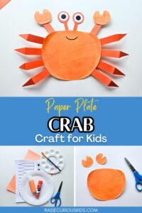 Paper Plate Crab Craft for Kids (free template) - Raise Curious Kids