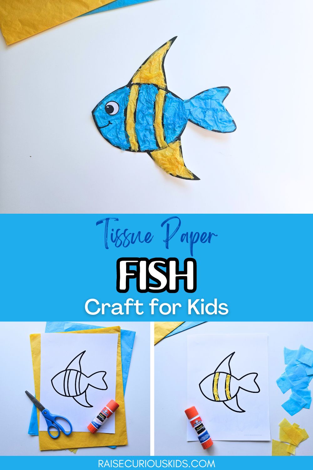 Easy Fish Tissue Paper Craft - Raise Curious Kids